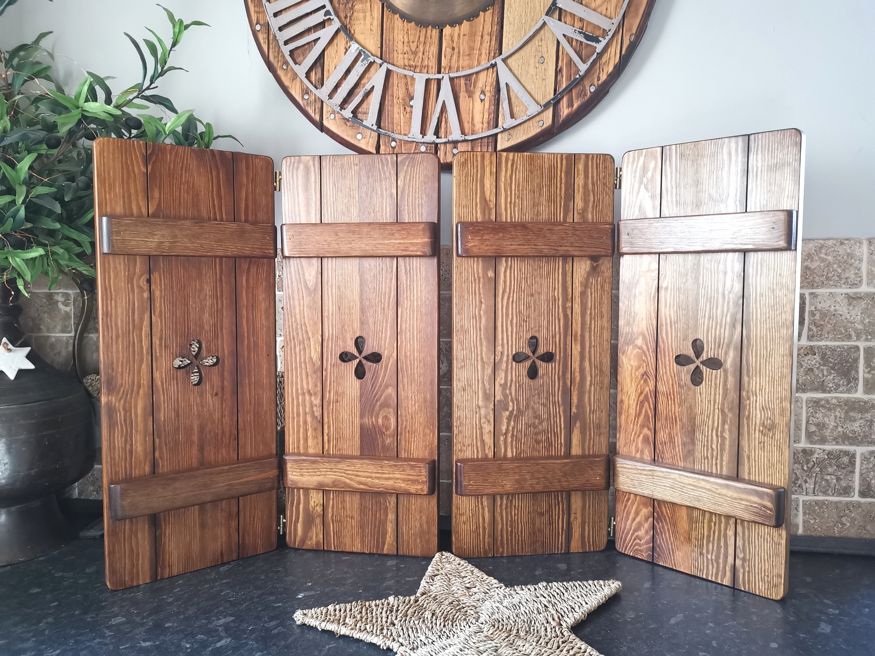 Joined Wooden Shutter Panels - 75 cm height – WomblesCrafts