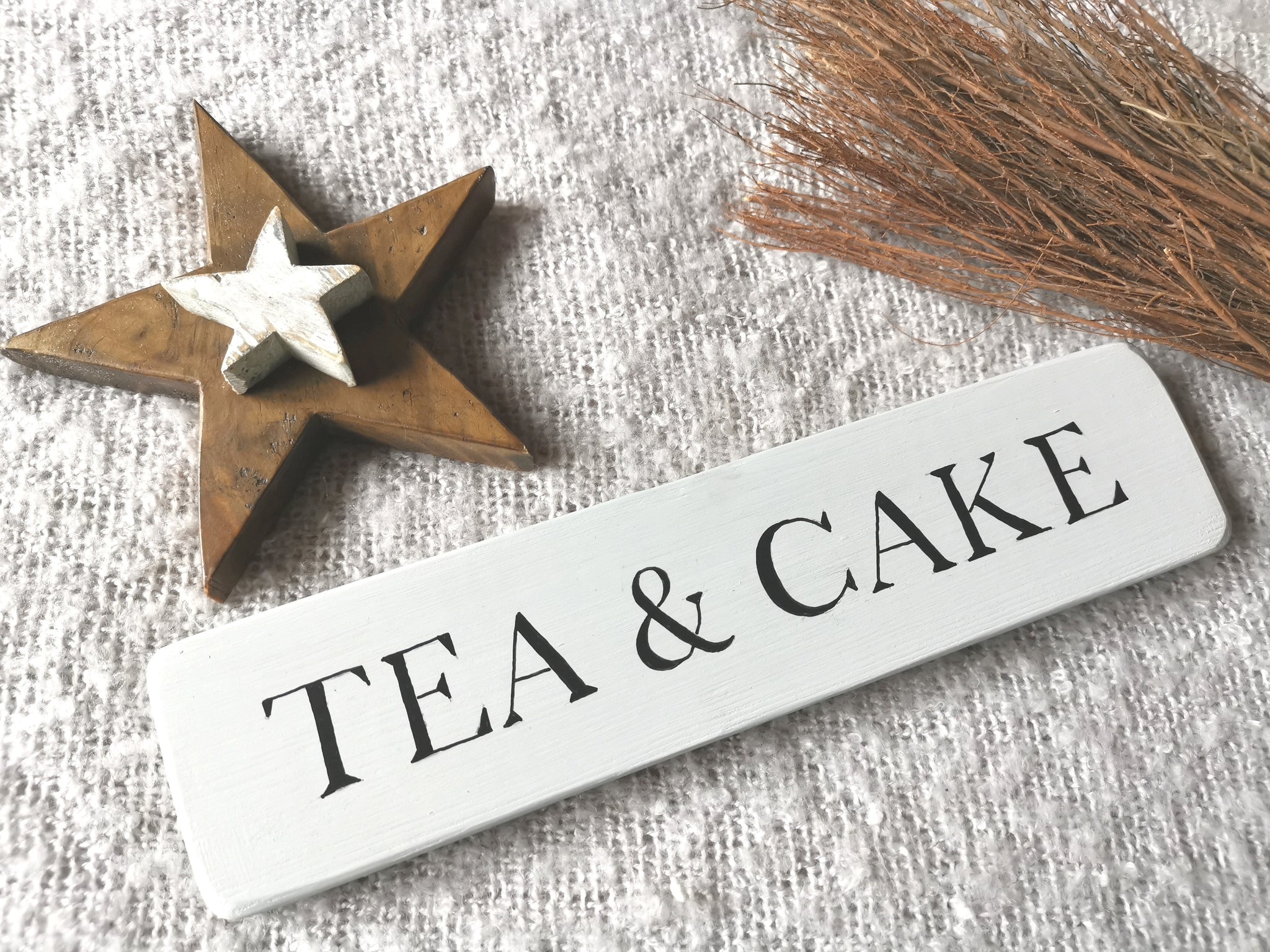 Wooden Sign , Tea & Cake – WomblesCrafts